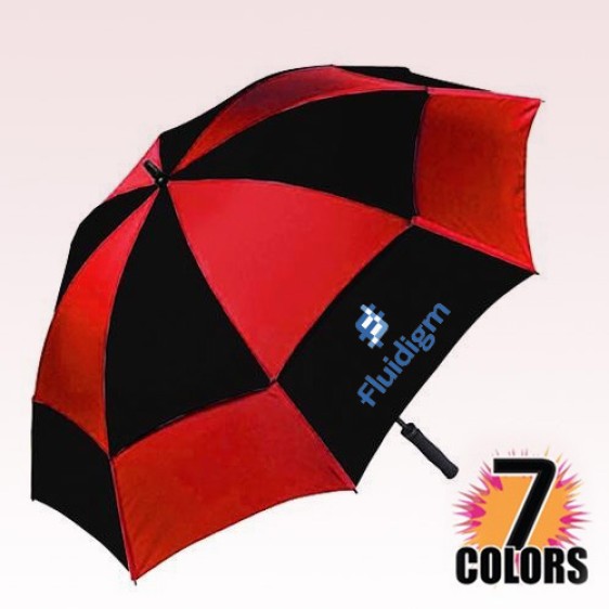 62'' Windproof Custom Printed Full Color Umbrellas w/ 10 Colors
