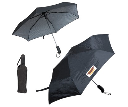 46 Inch Arc Custom Logo Pinstripe Folding Umbrellas - Custom Folding ...