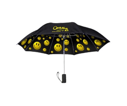Personalized 42 inch Smiley Auto-Open Folding Umbrella - Custom Folding ...
