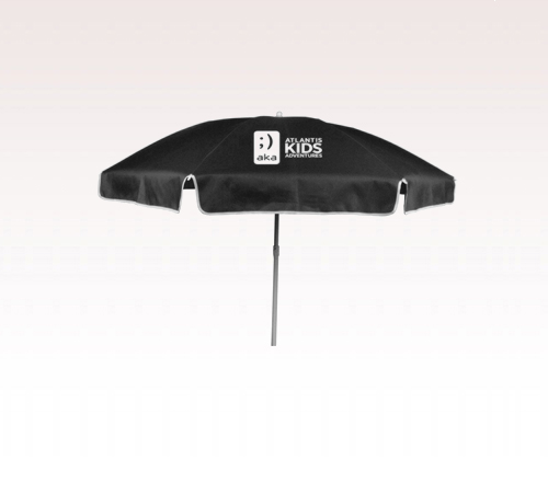 Personalized Black 72 inch Arc Reinforced Patio/Beach Umbrellas