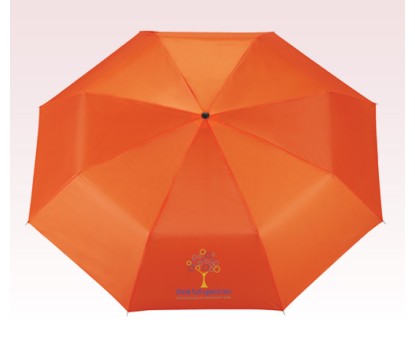 Personalized Orange 41 inch Arc Manual Folding Umbrellas - Personalized ...