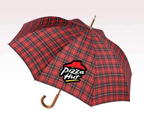 Personalized Red 48 inch Arc Totes Automatic Stick Umbrellas
