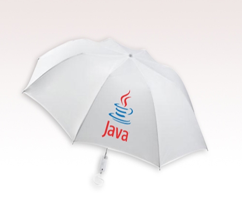 Customized 44 inch Auto-Open White Umbrella